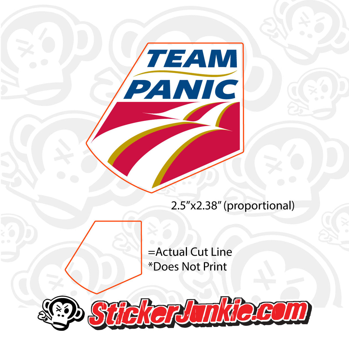 Team Panic - Matthew Horyna 2.5x2.38" – StickerJunkie.com