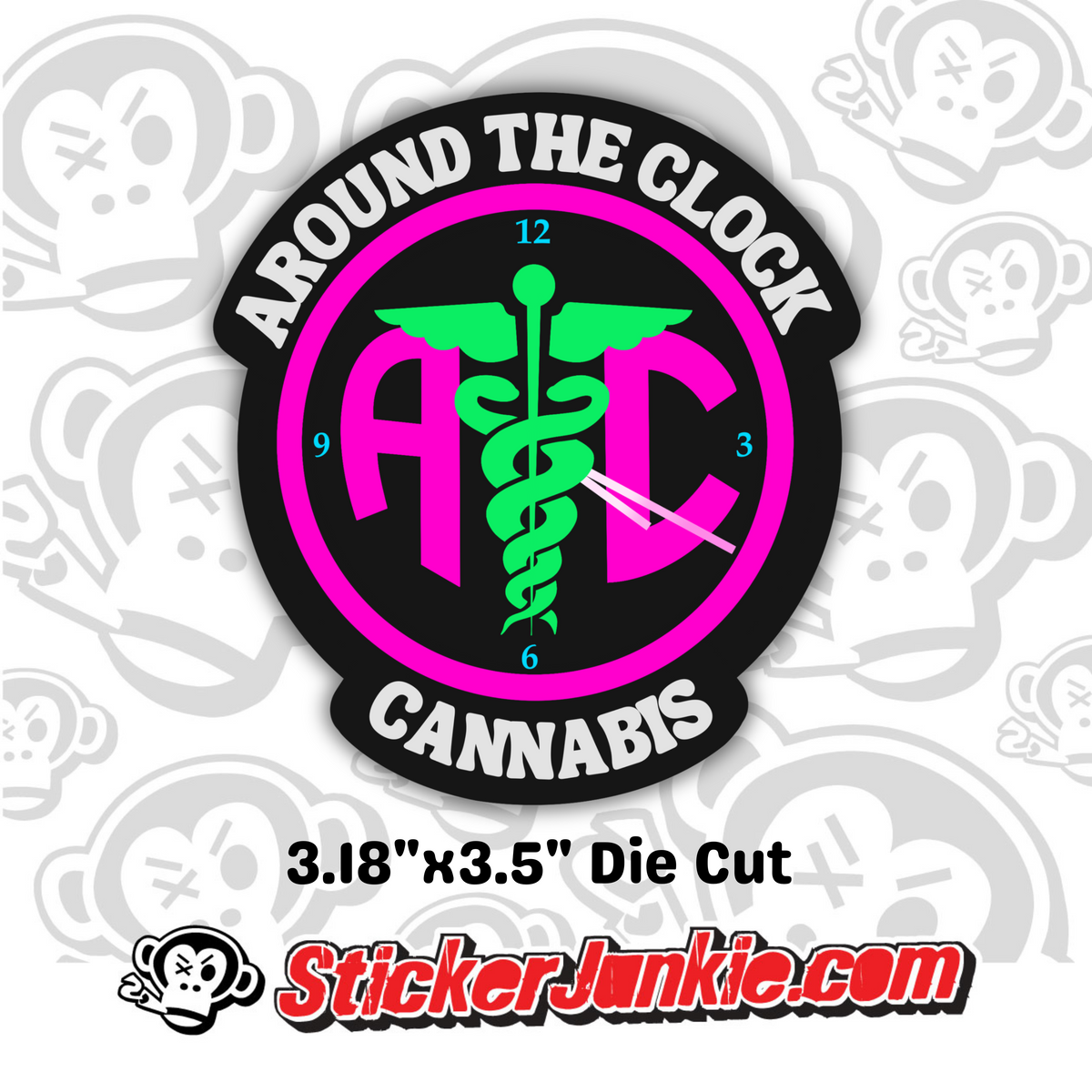 Around The Clock Cannabis – StickerJunkie.com