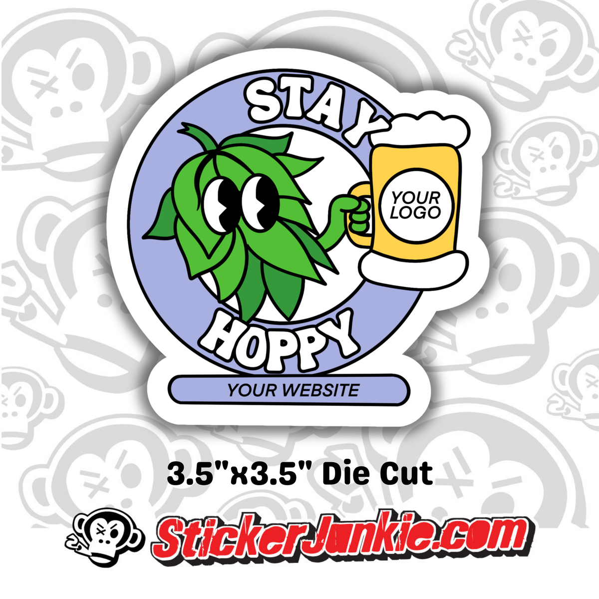 Stay Hoppy - Customizable 3.5x3.5" – StickerJunkie.com
