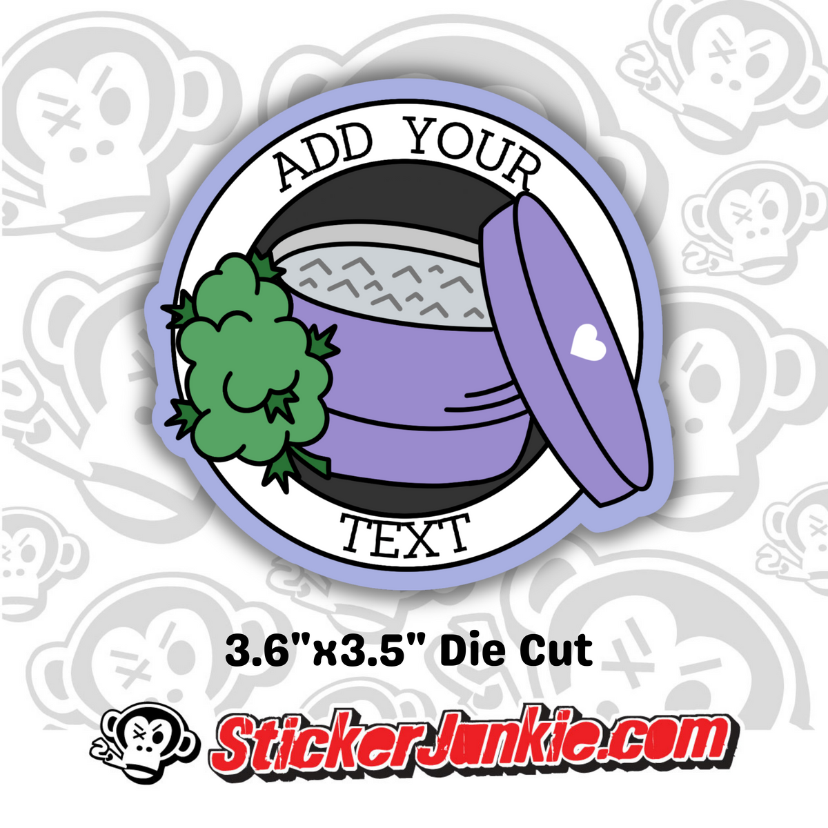 Weed Grinder - Customizable 3.6x3.5" – StickerJunkie.com