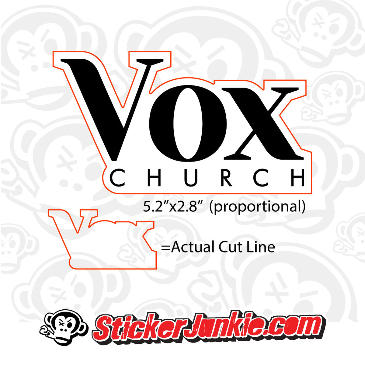 Vox Church Logo-Vox Church 5.2x2.8" – StickerJunkie.com