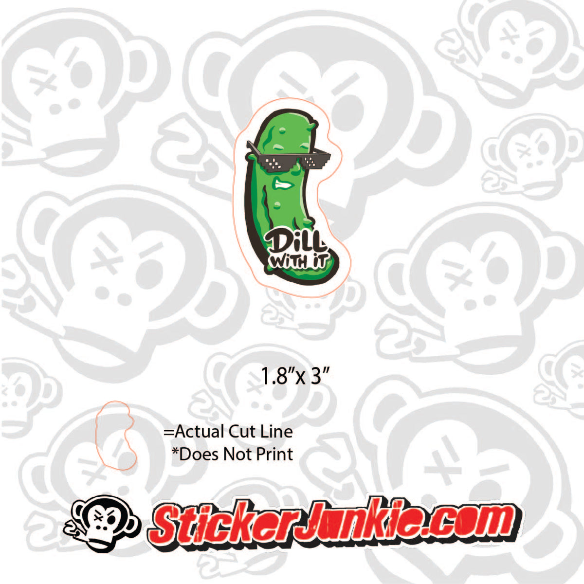 Dill With It - Reverent Geek 1.8x3" – StickerJunkie.com