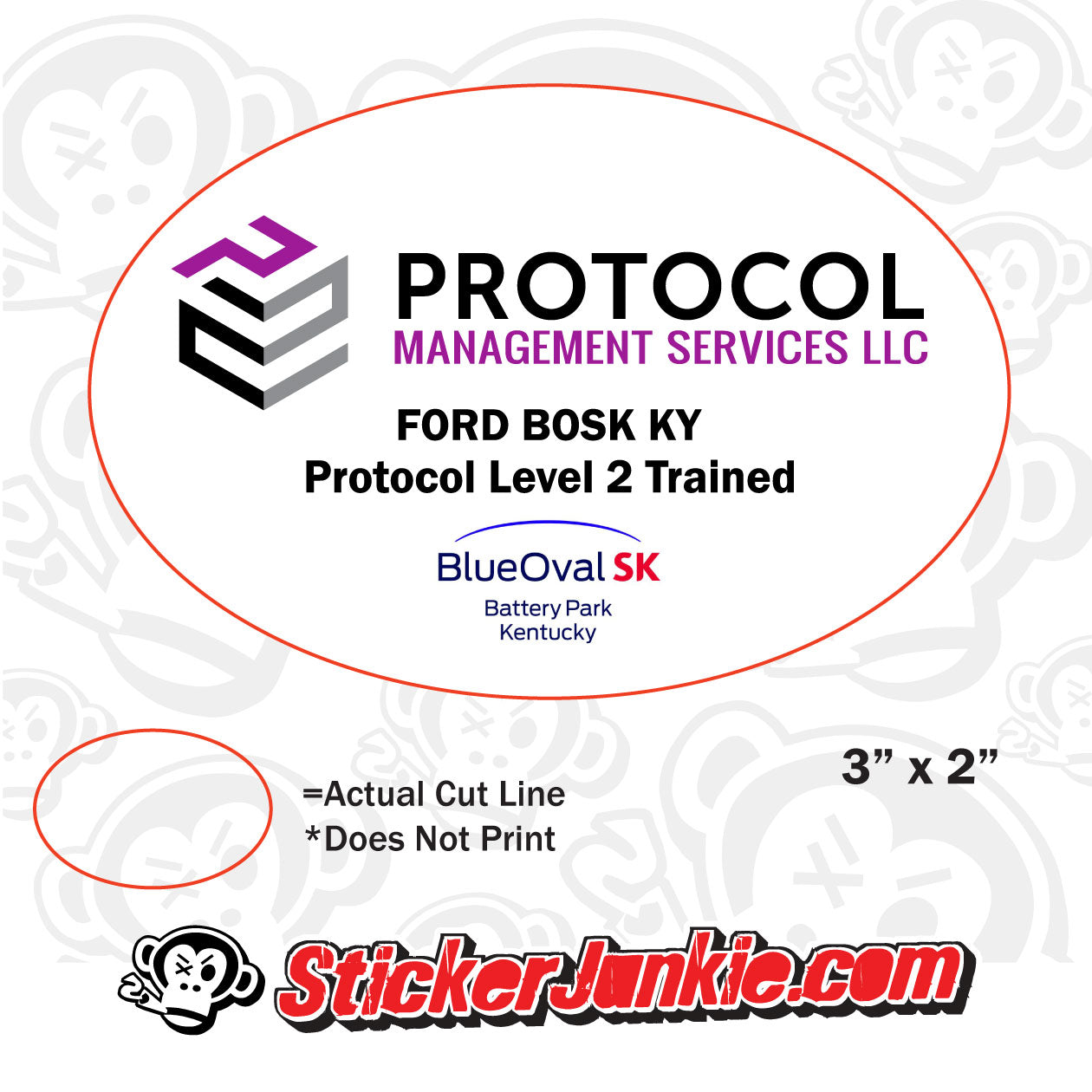 FORD BOSK KY Level 2 Trained - Protocol 3x2" – StickerJunkie.com