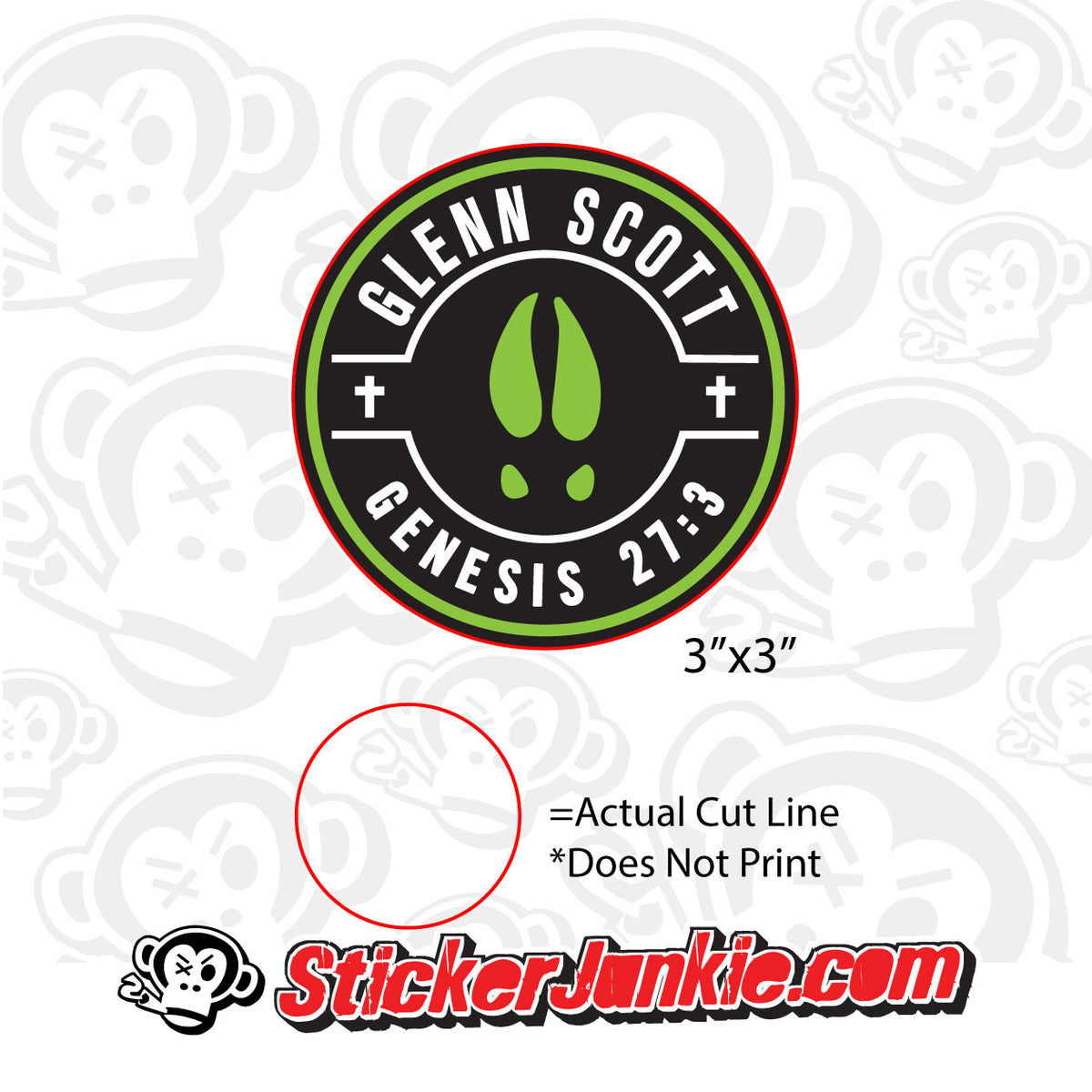 Genesis Circle-Glenn Scott 3x3" – StickerJunkie.com