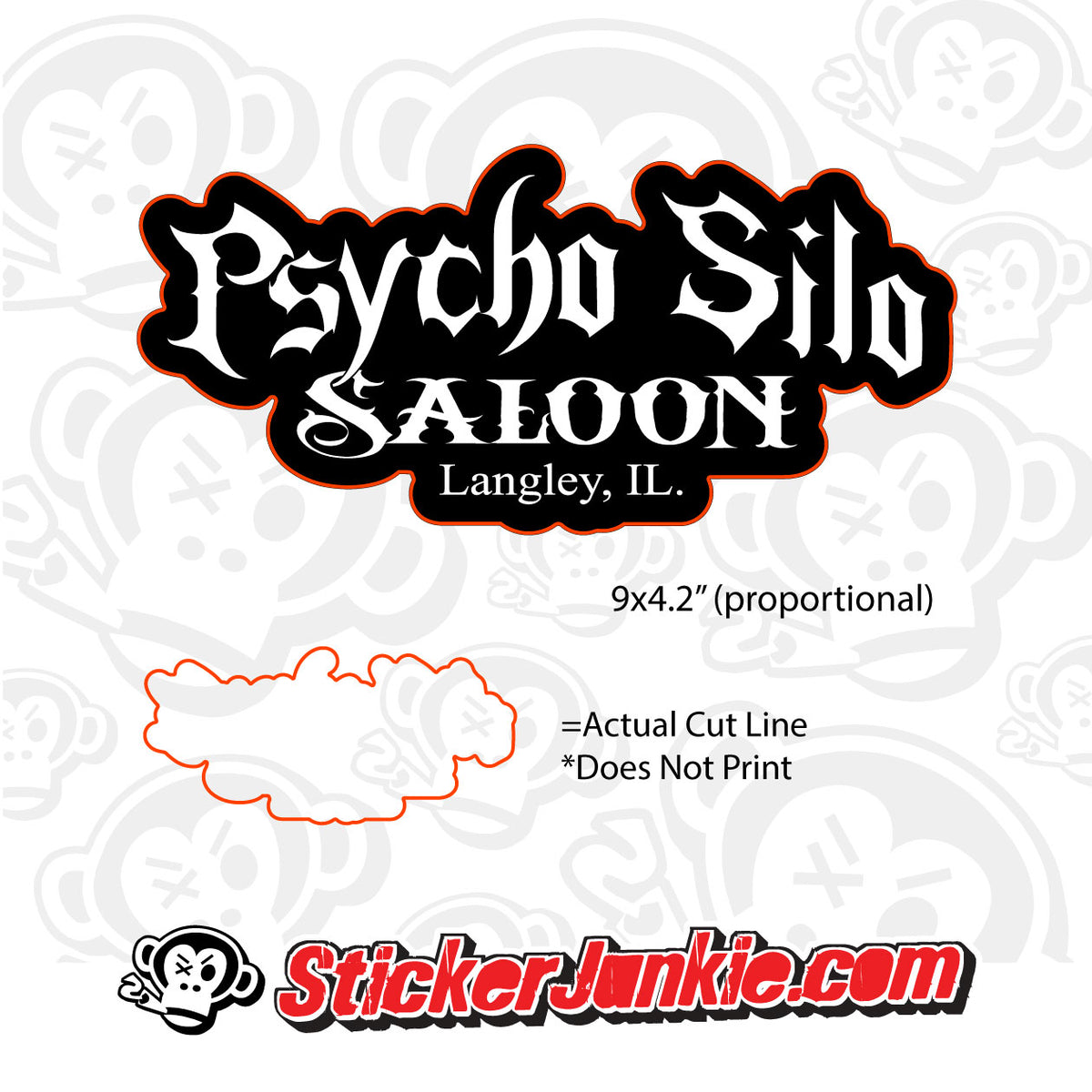Large Psycho Silo Saloon Die Cut- Psycho Silo 9x4.2" – StickerJunkie.com