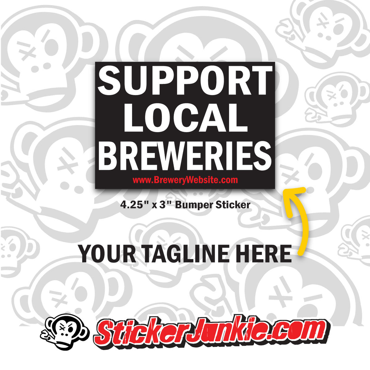SUPPORT LOCAL BREWERIES 1 - Customizable 4.25x3" – StickerJunkie.com