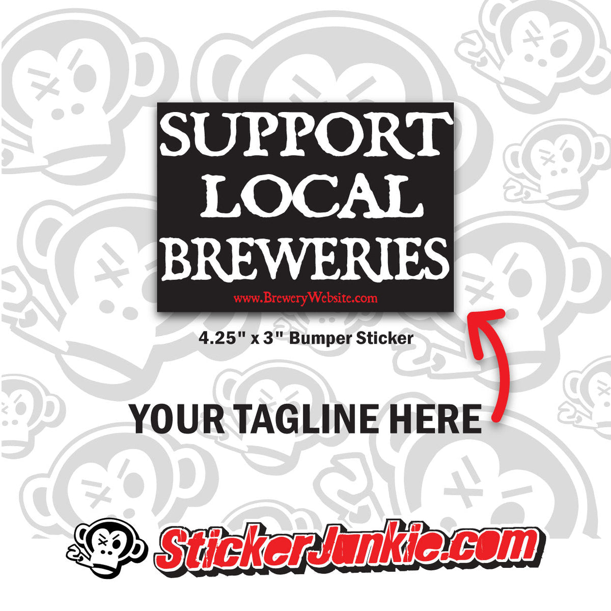 SUPPORT LOCAL BREWERIES 2 - Customizable 4.25x3" – StickerJunkie.com