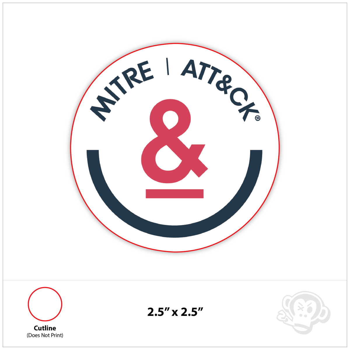 Ampersand Logo Emblem - The MITRE Corporation 2.5x2.5" – StickerJunkie.com