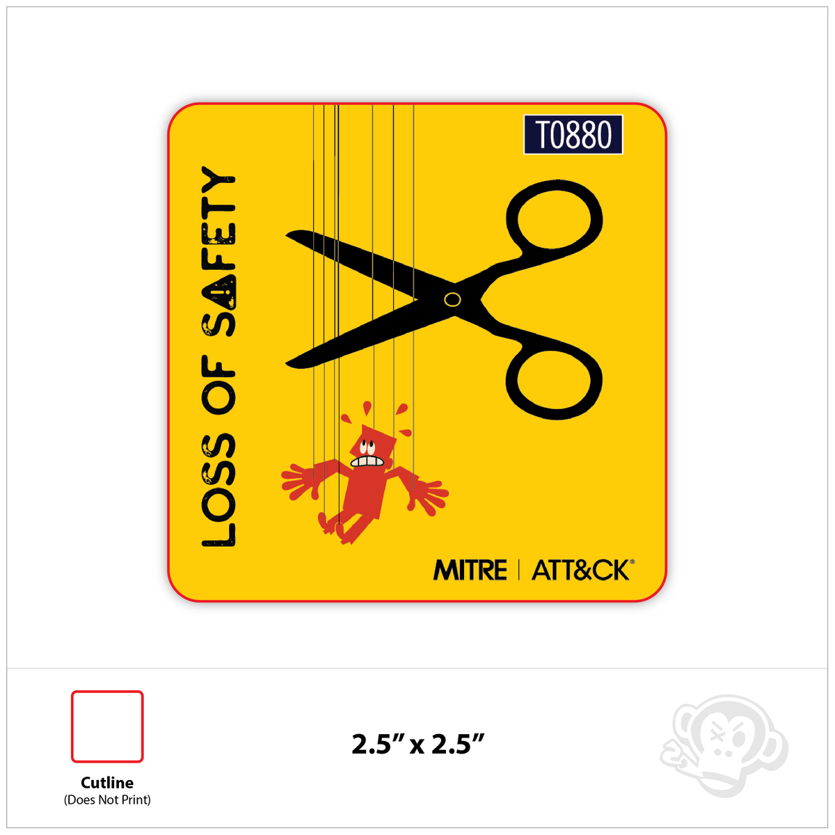 Loss of Safety - The MITRE Corporation 2.5x2.5" – StickerJunkie.com