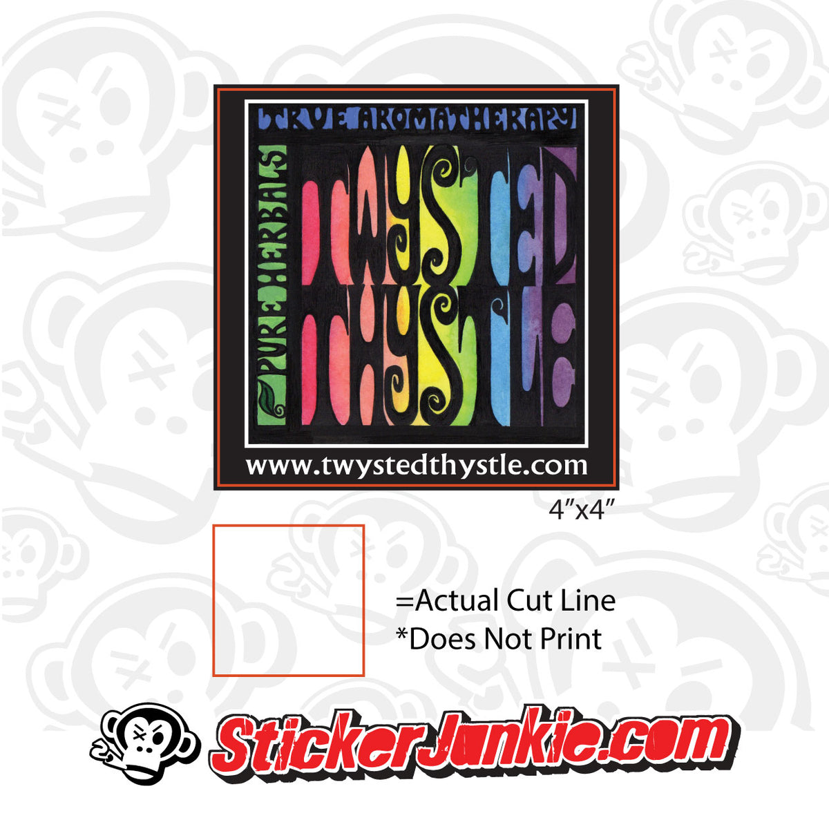 Twysted Thystle- Heather West Art 4x4” – StickerJunkie.com