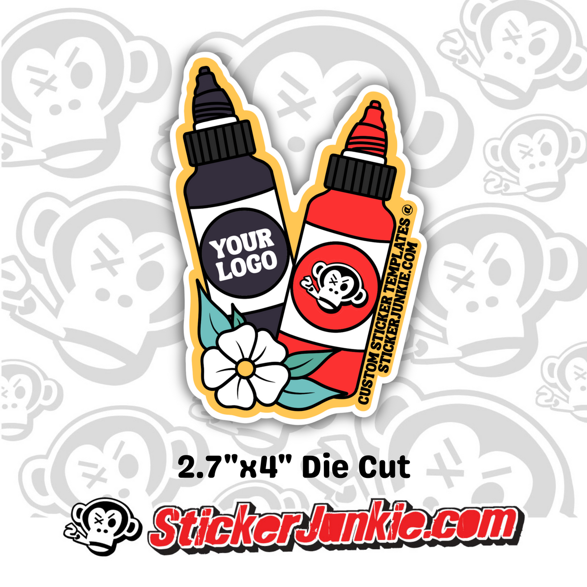 Traditional Ink Bottle - Customizable 2.7x4" – StickerJunkie.com