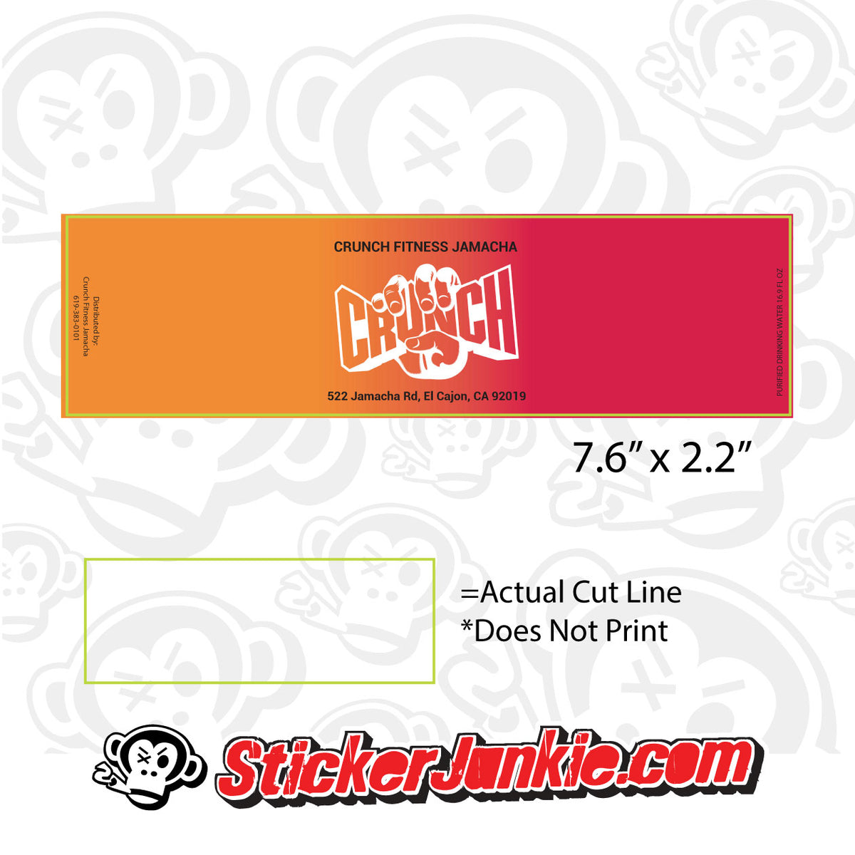 Crunch Logo - Crunch Fitness 7.6x2.2" – StickerJunkie.com