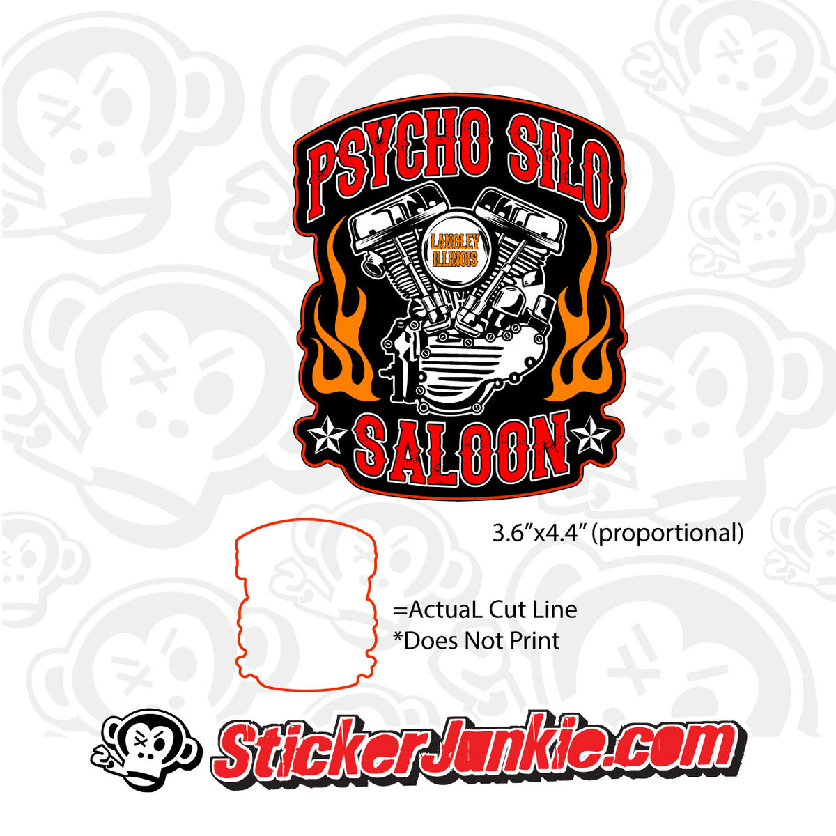 Fire Engine- Psycho Silo 3.6x4.4" – StickerJunkie.com