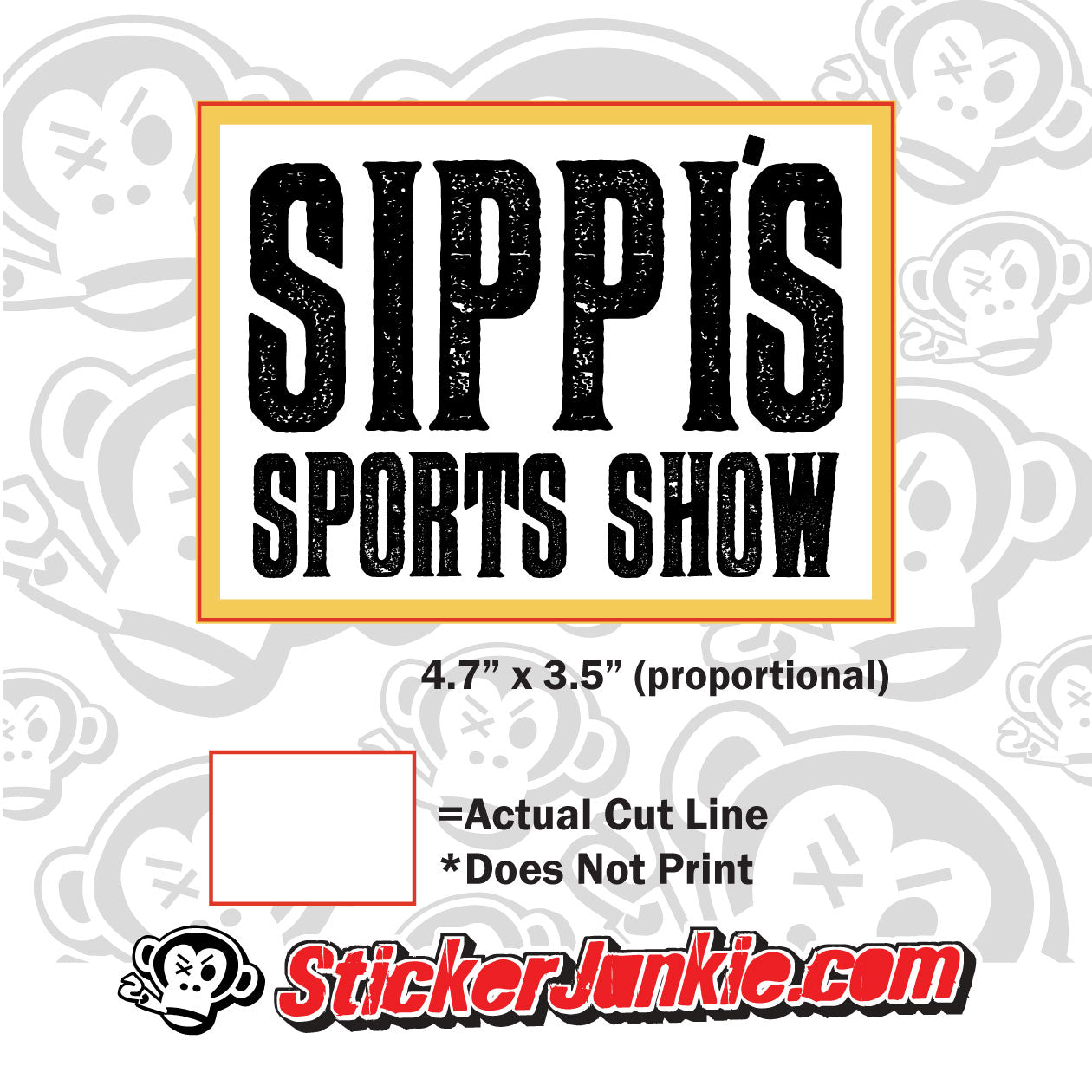 Main Logo - Sippi's Sports Show 4.7x3.5" – StickerJunkie.com